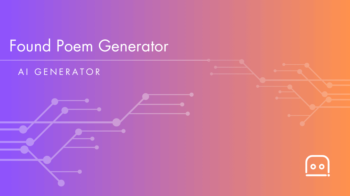 AI Found Poem Generator- Convert Any Text to Poems - AI Resources